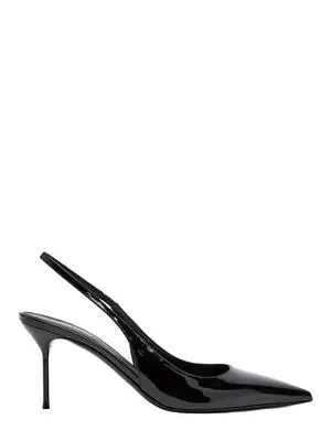 Paris Texas Lidia 70 Patent Leather Slingback Pumps - Black
