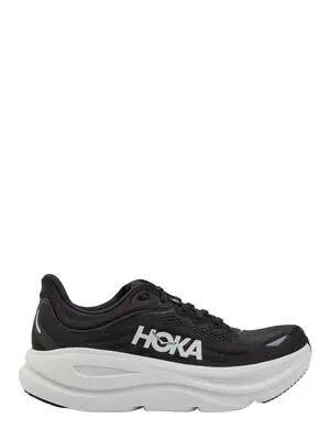 HOKA Bondi 9 Jacquard Mesh-knit Sneakers - Black And White