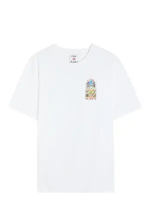 Casablanca Landscape Printed Cotton T-shirt - White