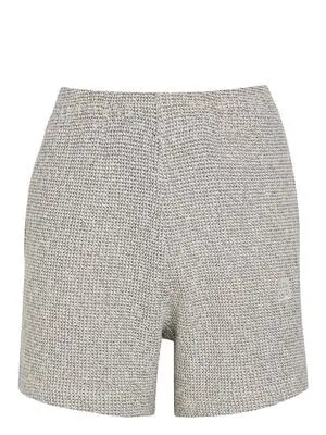 ANINE BING Kam Marled Cotton-blend Shorts - Multicoloured