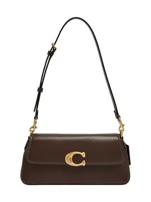 COACH Leather Shoulder Bag - Dark Brown