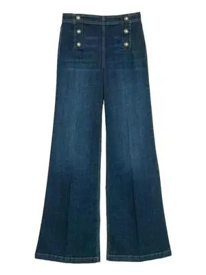 TWINSET Buttoned Flare Jeans - Blue