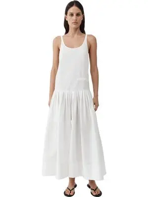 ST AGNI Relaxed Pleat Maxi Dress