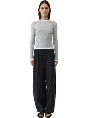 ST AGNI Relaxed Pleated Pants - Black