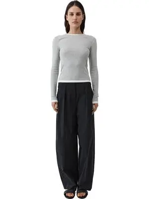 ST AGNI Relaxed Pleated Pants - Black