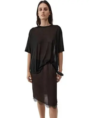 ST. AGNI Fine Jersey Relaxed Tee - Black