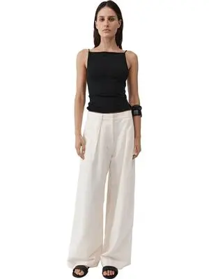 ST AGNI Pleat Loop Pants - Ivory
