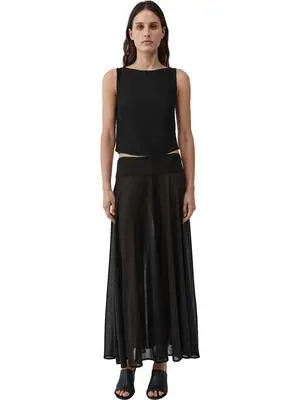 ST AGNI Fluid Jersey Skirt - Black