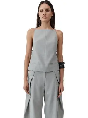 ST AGNI Square Side Tie Top - Concrete