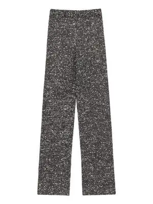 Valentino Garavani Valentino Sequin Thread Knit Trousers Black/silver