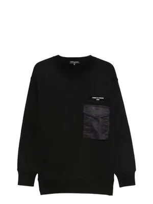 Comme Des Garçons Pocket-chest Crewneck Sweatshirt - Black