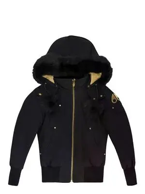 MOOSE KNUCKLES Hooded Jacket With Shearling Trim