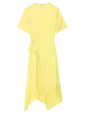 Zadig&Voltaire Satin Wrap Dress - Yellow
