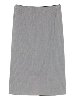 Tibi Gingham Skirt - White