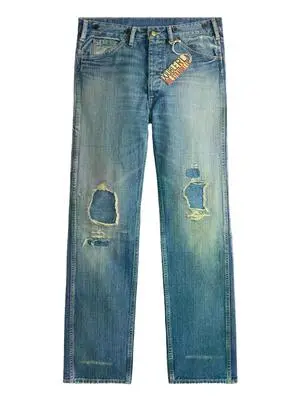 Ralph Lauren Distressed Cotton Jeans - Blue