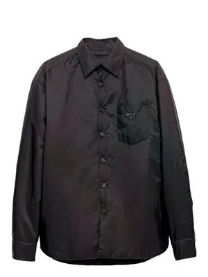 Prada Re-nylon Logo Shirt - Black