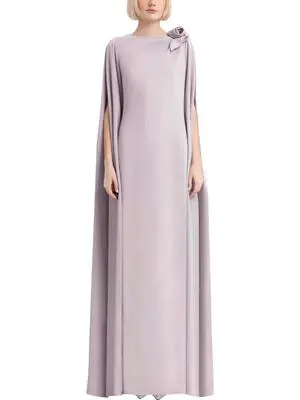 GEMY MAALOUF Rose-detail Maxi Dress - Purple