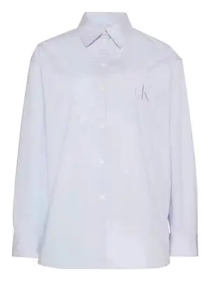 Calvin Klein Chest-pocket Logo-detail Shirt - Blue