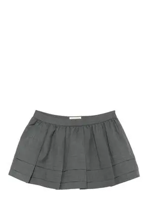 SHUSHU/TONG Pleated Mini Skirt With Ruffle Detail