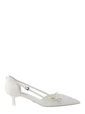 Prada Leather Pumps - White