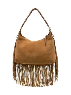 Vanessa Bruno Pm Jess Suede Shoulder Bag - Neutrals
