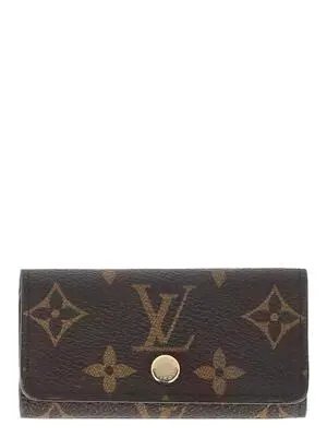 LOUIS VUITTON 4 Key Flap-closure Monogram Canvas Key Holder - Brown