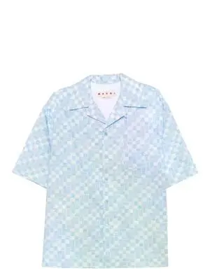 Marni Buttoned Patterned Shirt - Blue