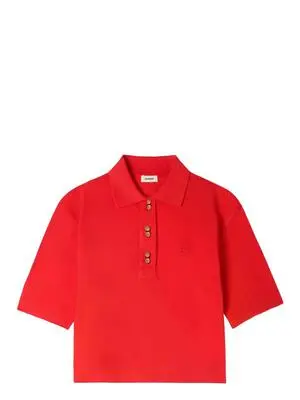 Sandro Buttoned Polo Shirt - Red