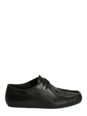 JIL SANDER Piping Lace-up Loafers - Black