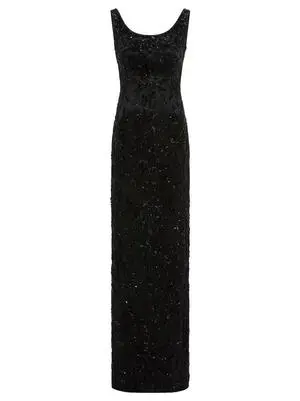 Jenny Packham Beaded-embellishment Maxi Dress - Black