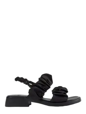 Camper Dana Ruched Sandals - Black