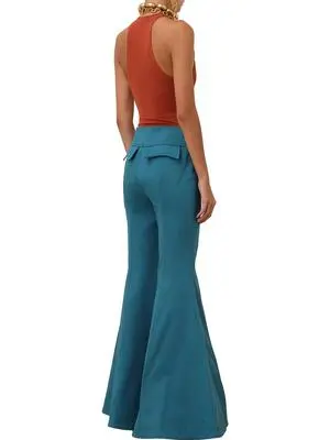 ZIMMERMANNWEAR Luna Drill Super Flare Pant - Teal