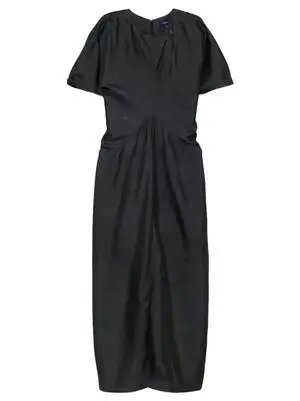 Soeur Ella V-neck Midi Dress - Black