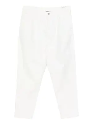 Brunello Cucinelli Pleated-front Tapered Jeans - White