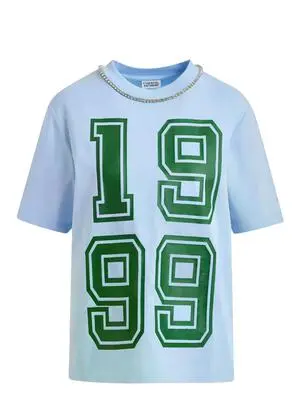 Essentiel Antwerp Number-print T-shirt - Blue