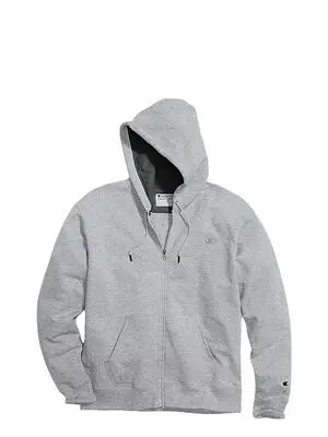 Champion Hooded Zip-up Sweatshirt - Grey