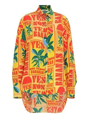 AMIR SLAMA Banana Print Shirt - Yellow