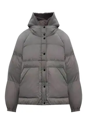 YVES SALOMON Hooded Down Jacket - Grey