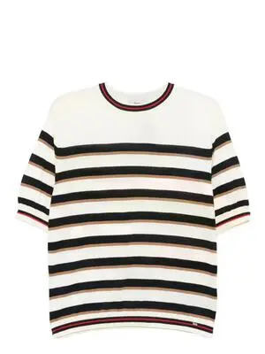 Herno Striped Short-sleeve T-shirt - White