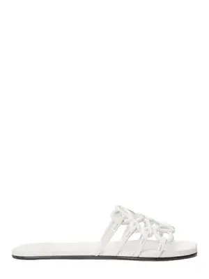 Loewe Leather Flat Sandals - White