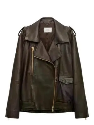 Dorothee Schumacher Leather Zip-up Jacket - Brown