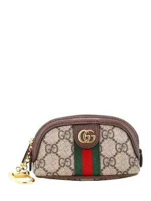 Gucci Ophidia Key Gg Coated Canvas Pouch - Brown