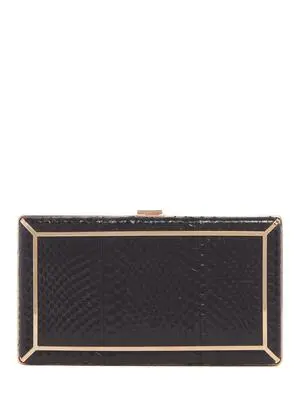 Gabriela Hearst Callas Snakeskin Clutch - Black