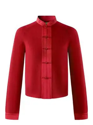 Shanghai Tang Buttoned Cardigan - Red