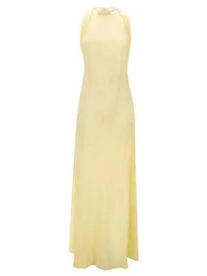 Blumarine Halter Neck Scarf Dress - Yellow