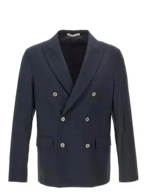 PAOLO PECORA Double-breasted Blazer - Blue
