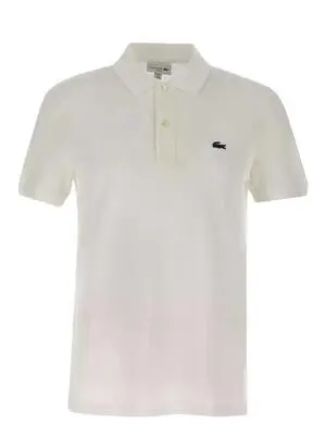 Lacoste Buttoned Logo Polo Shirt - Neutrals