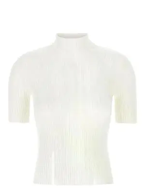 COURREGES Reedition Ribbed Knit Sweater - White