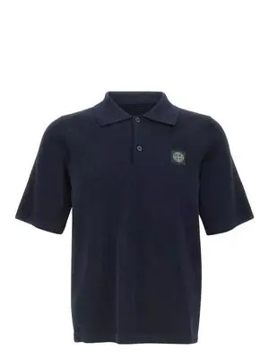 Stone Island Logo-patch Polo Shirt - Blue