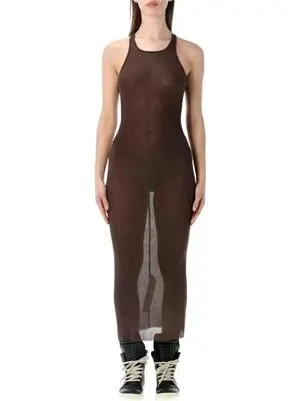 Rick Owens Sleeveless Midi Dress - Brown
